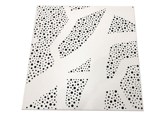 Fireproof Colored Perforated Aluminum Ceiling Panels , Commercial Drop ...
