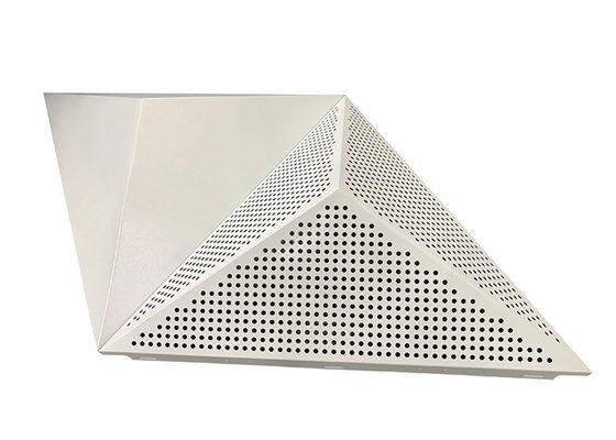Wide Suspension Grid Metal Ceiling , Grille Open Cell Ceiling Tiles
