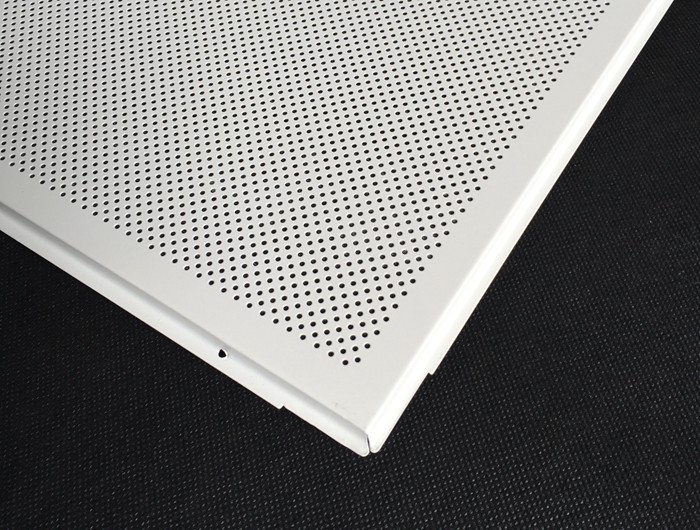 Acoustic Fireproof 595 X 595mm Perforated Metal Ceiling Tiles With ...