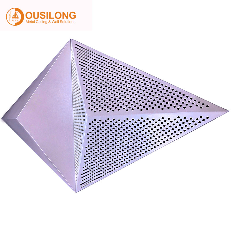 Decorative Pressed Snap Clip In 3D Triangle Ceiling Acoustical Special ...