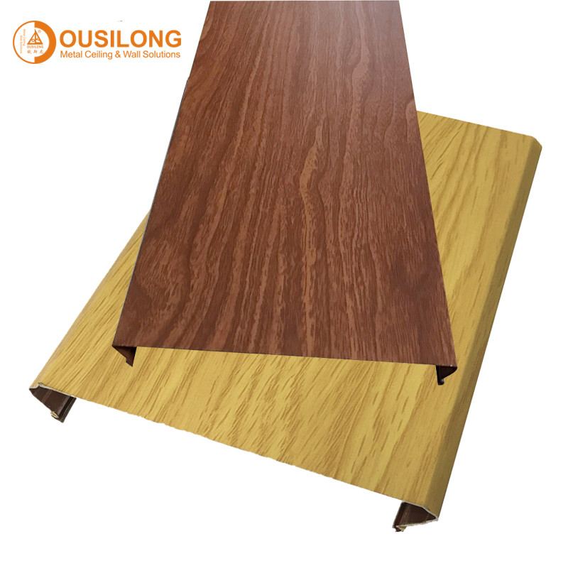 Structured Linear Aluminium Strip Ceiling Panels Decorative Commercial ...