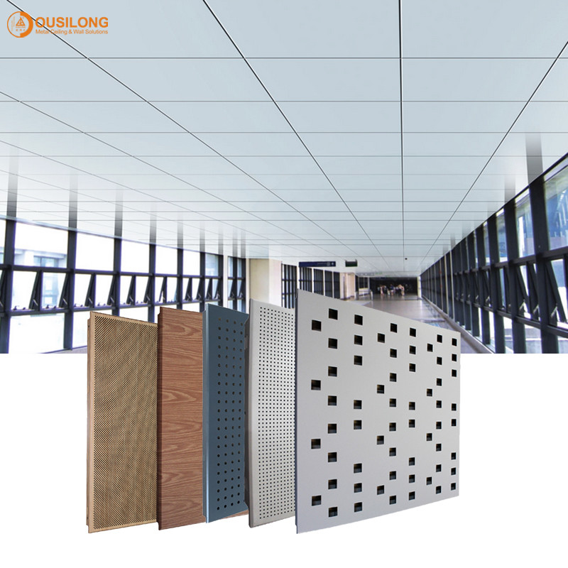 DIA 4.0 Powder Coating Metal Ceiling Tiles Durable Perforated Suspended ...
