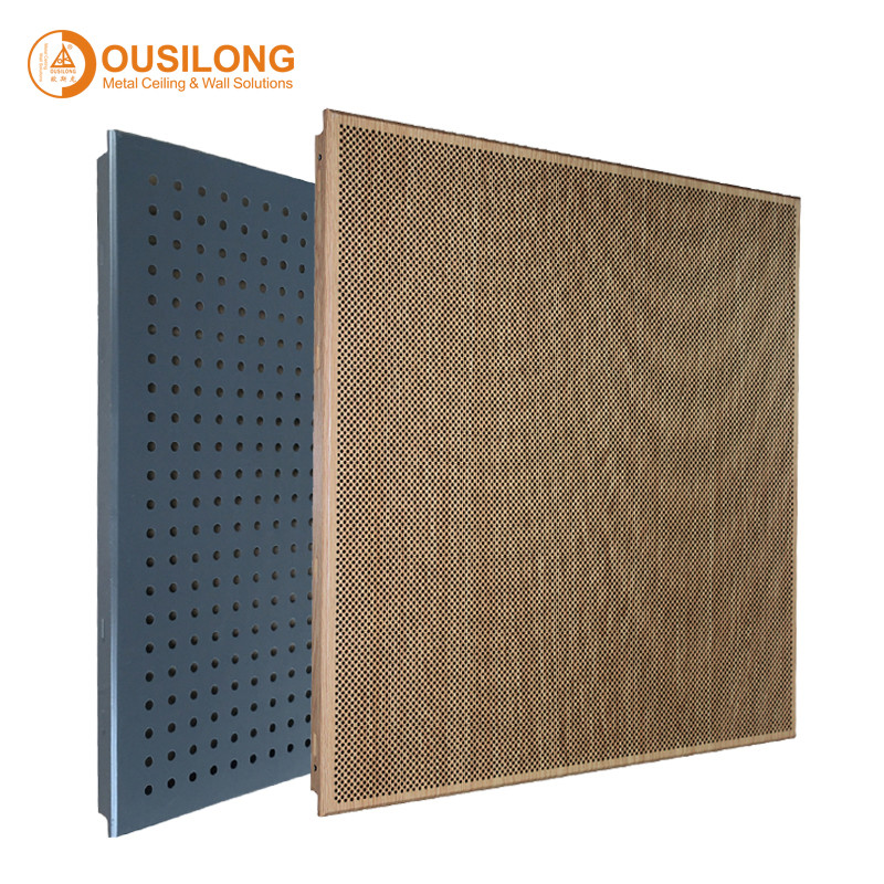 DIA 4.0 Powder Coating Metal Ceiling Tiles Durable Perforated Suspended ...