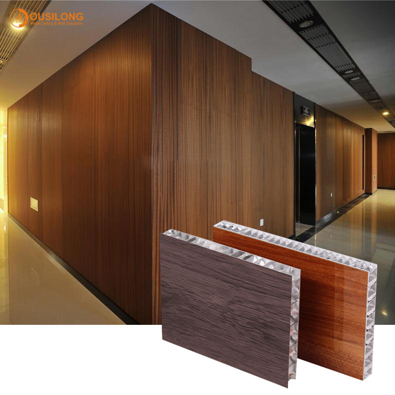 Alkali Resistant Aluminum Honeycomb Core Panel Wood Grain Acoustic ...