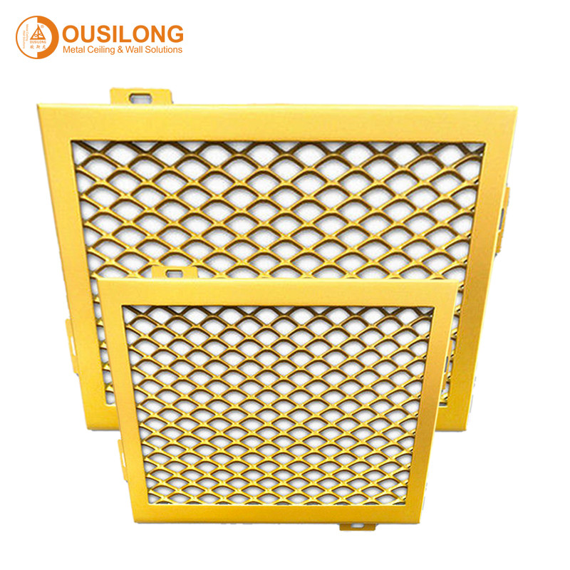 Metal Mesh Commercial Ceiling Tiles for building decoration Aluminum ...