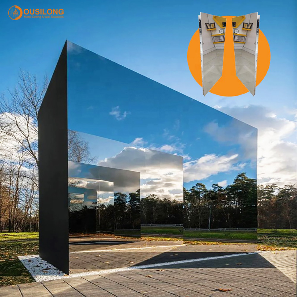 Fireproof Novel Design Decorative Wall Panel Mirror Aluminum Cladding ...