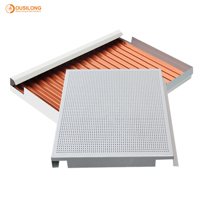 Perforated 2x2 Suspended Metal Drop Ceiling Commercial Building Wall ...