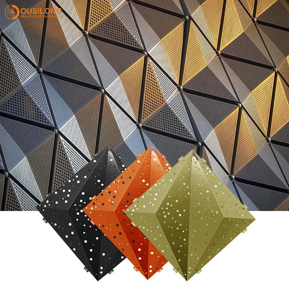 Metal Interior 3D Triangle Clip In Ceiling for Hall , Silver White ...