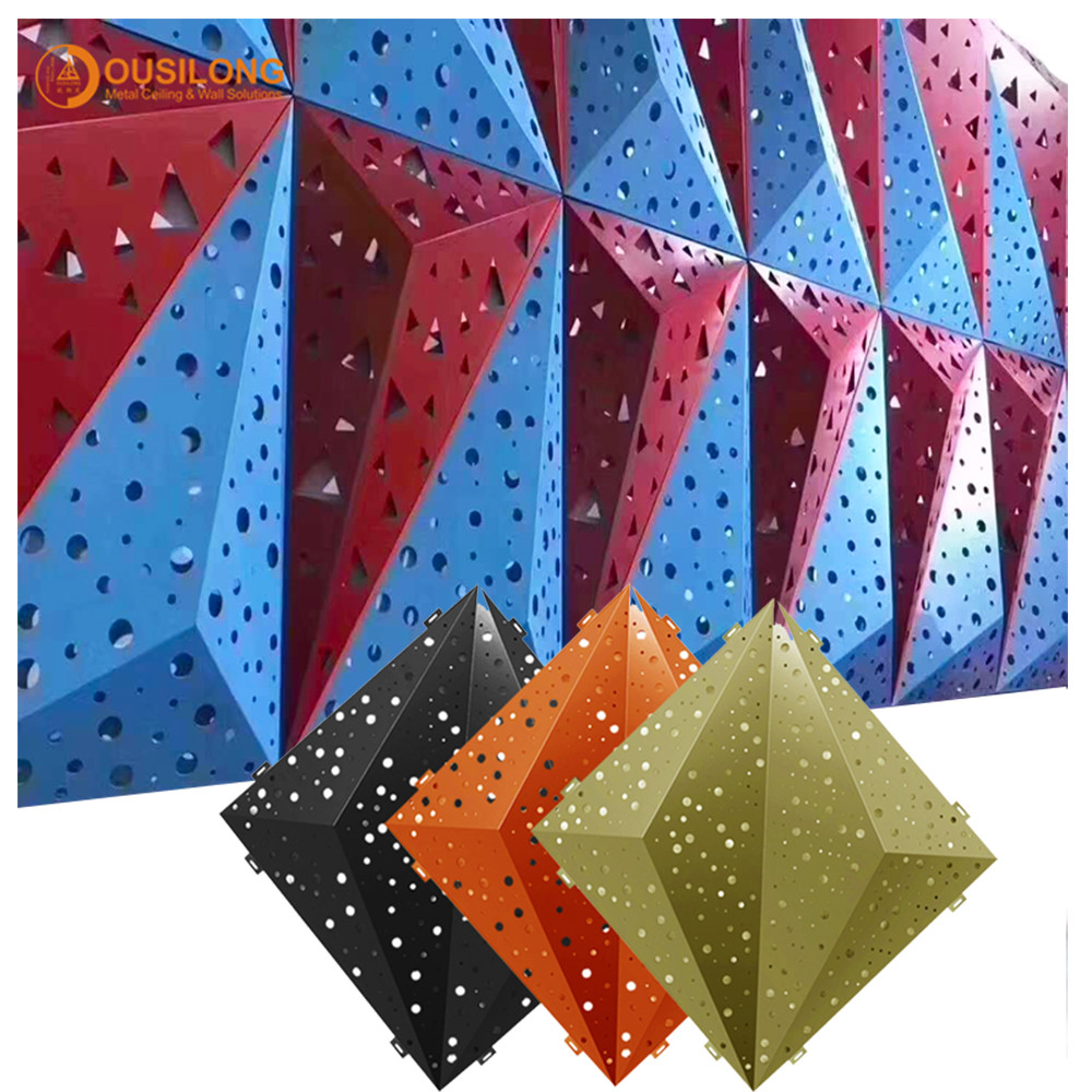 Metal Interior 3D Triangle Clip In Ceiling for Hall , Silver White ...