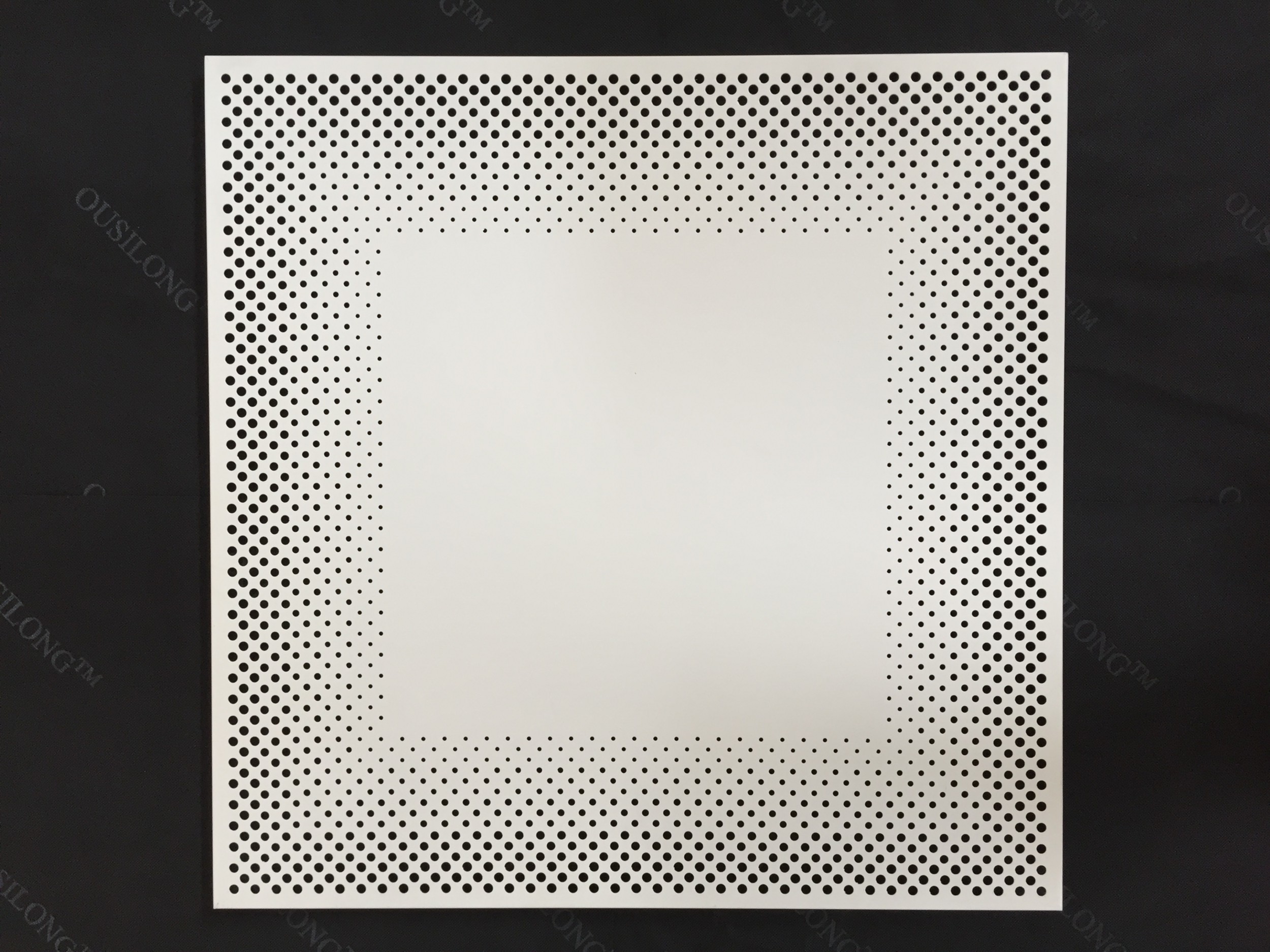 600 x 600 Fireproof Acoustic Aluminum Perforated Ceiling Panel for ...