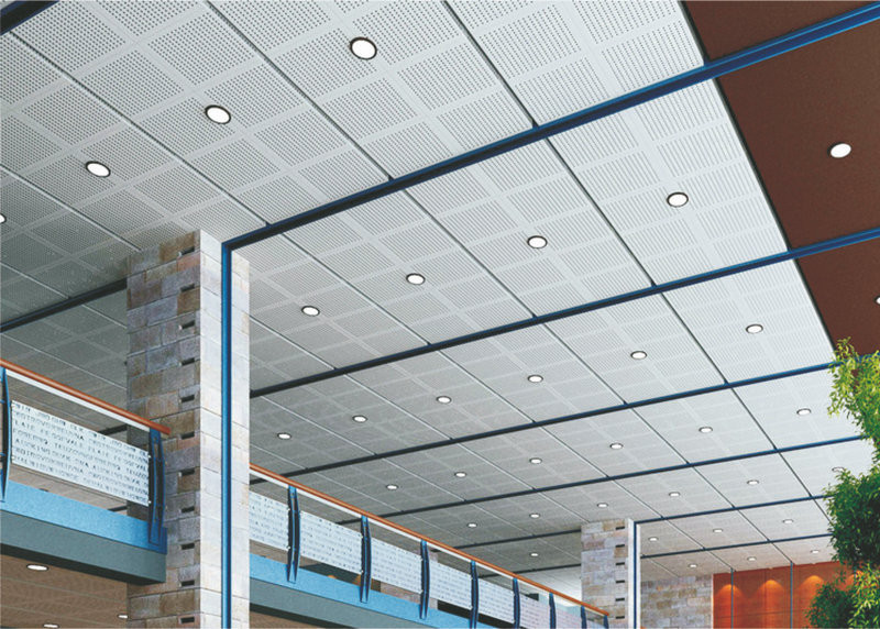 Sound Proofing Decorative Acoustic Ceiling Tiles Perforated Fireproof ...