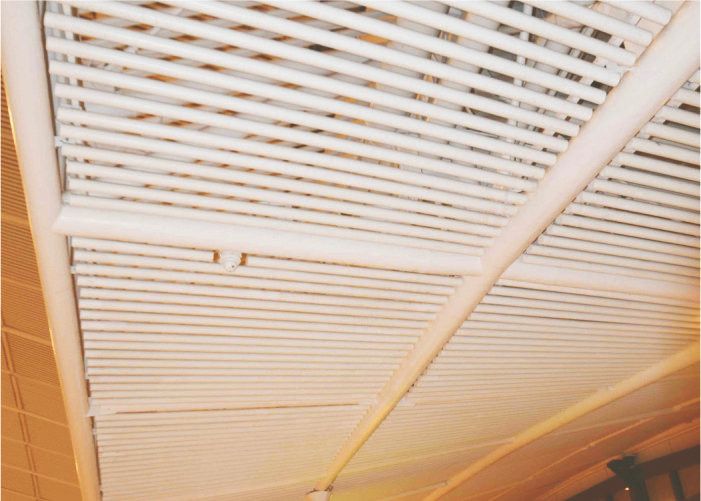 Suspended Square Tube Linear Metal Ceiling For Decoration , Fireproof ...