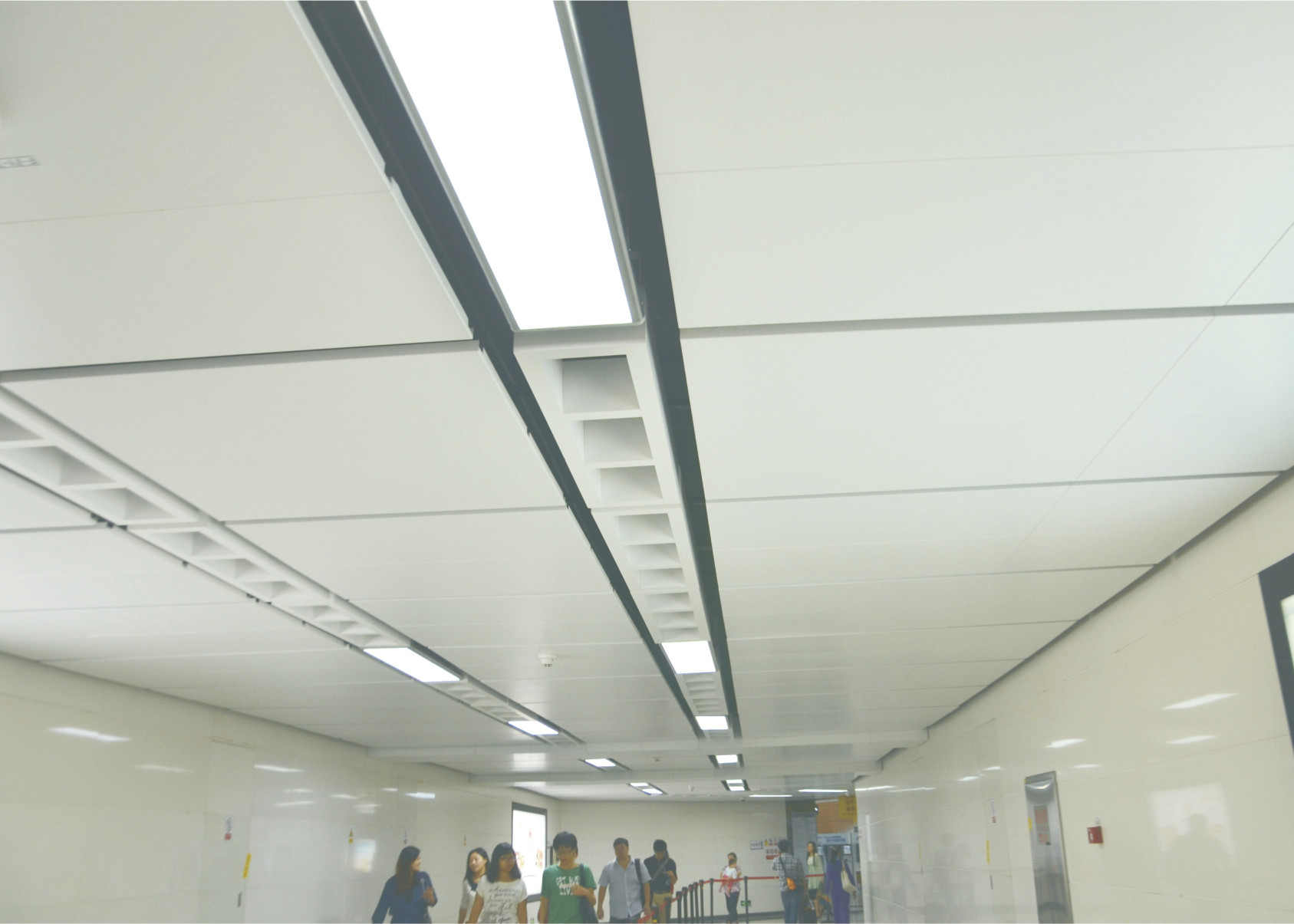 Fireproof Colored Perforated Aluminum Ceiling Panels , Commercial Drop ...