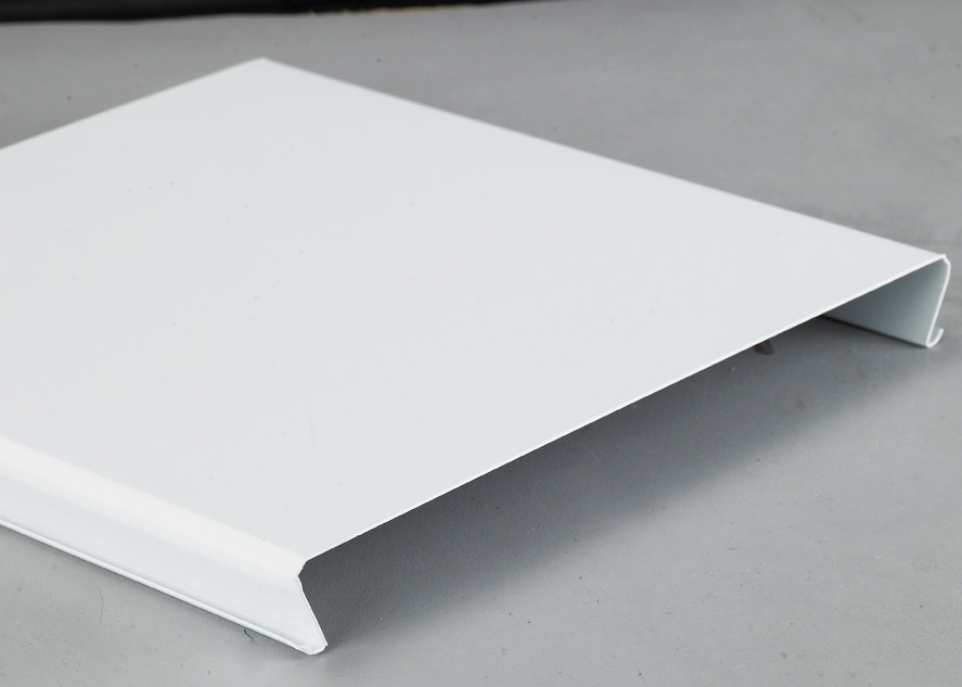 Plain Beveled Edge Decorative Aluminium Strip Ceiling Windproof Ceiling ...