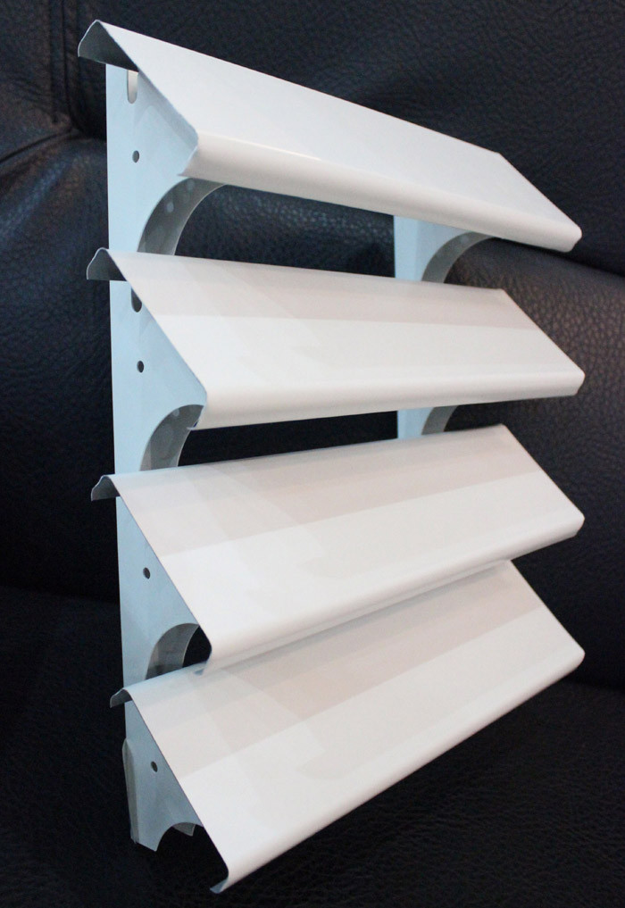 Exterior Wall Decoration Sun Control Device Aluminum Louvre System 84R ...