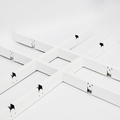 Wide Suspension Grid Metal Ceiling , Grille Open Cell Ceiling Tiles