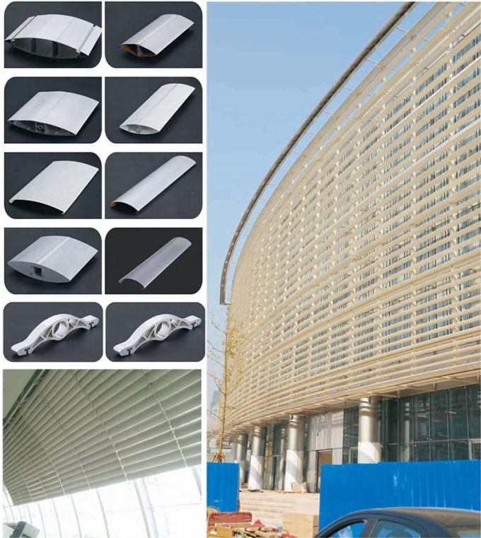 Automatic Wooden Aluminum Sun Shade System Oval Elliptic For large span ...