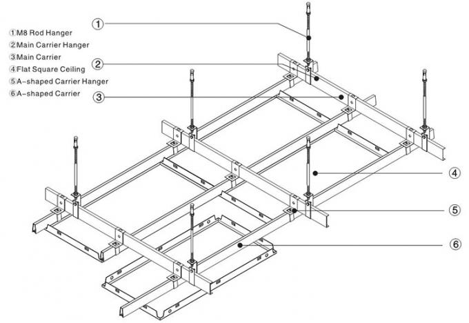 300mm*300mm Triangle Artistic Ceiling Tiles , Printed Aluminum Open ...