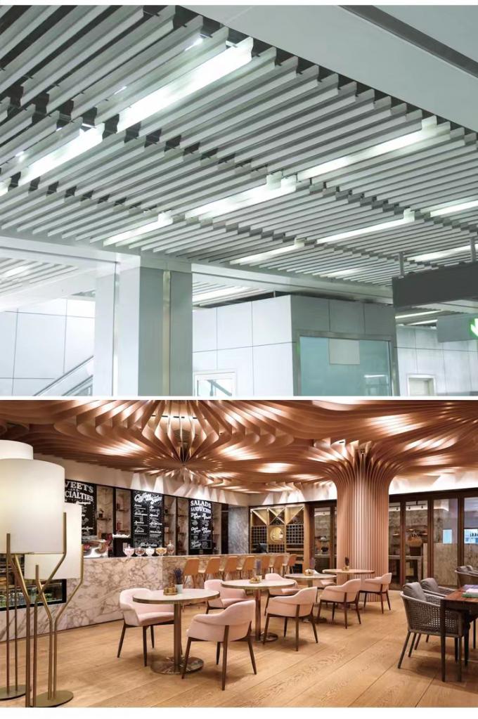 False Decorative Metal Suspended Ceiling , G-shaped Blade Linear ...