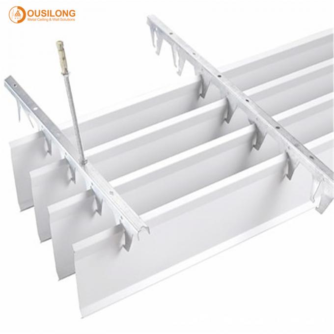 Commercial Corrugated Suspended Metal Ceiling Custom Bathroom Linear ...