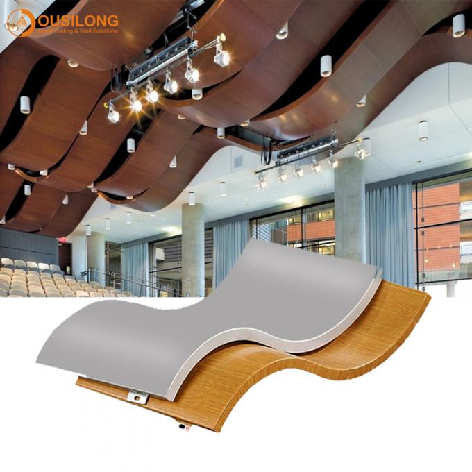 Acoustic Suspended Arc Aluminium 300x300 Panel False Cloud Shape Curved ...