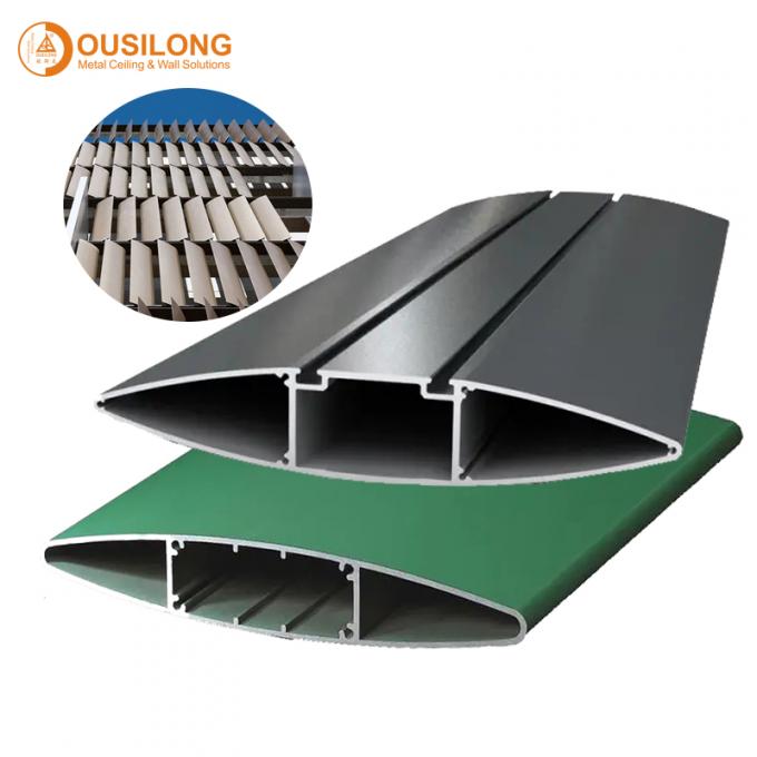 Commercial building Metal sun shade aluminum louver for Exterior wall ...