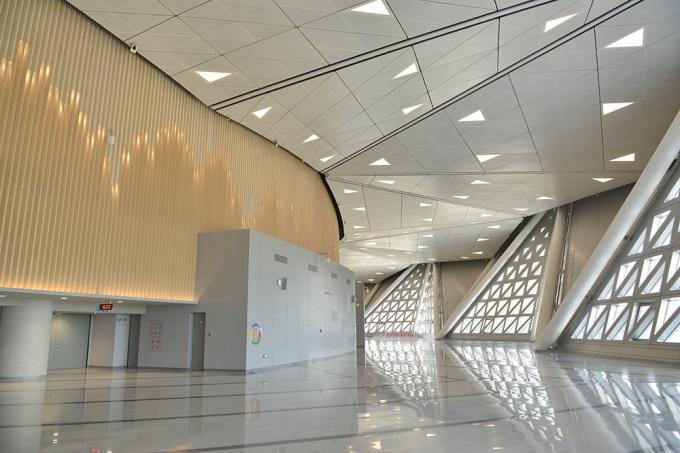 Interior suspended metal ceiling customized artistic perforated ...