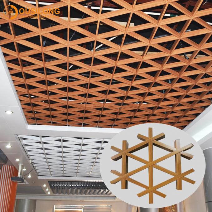 Rustproof Aluminum Suspended Open Grid Ceiling / Aluminium Grille ...